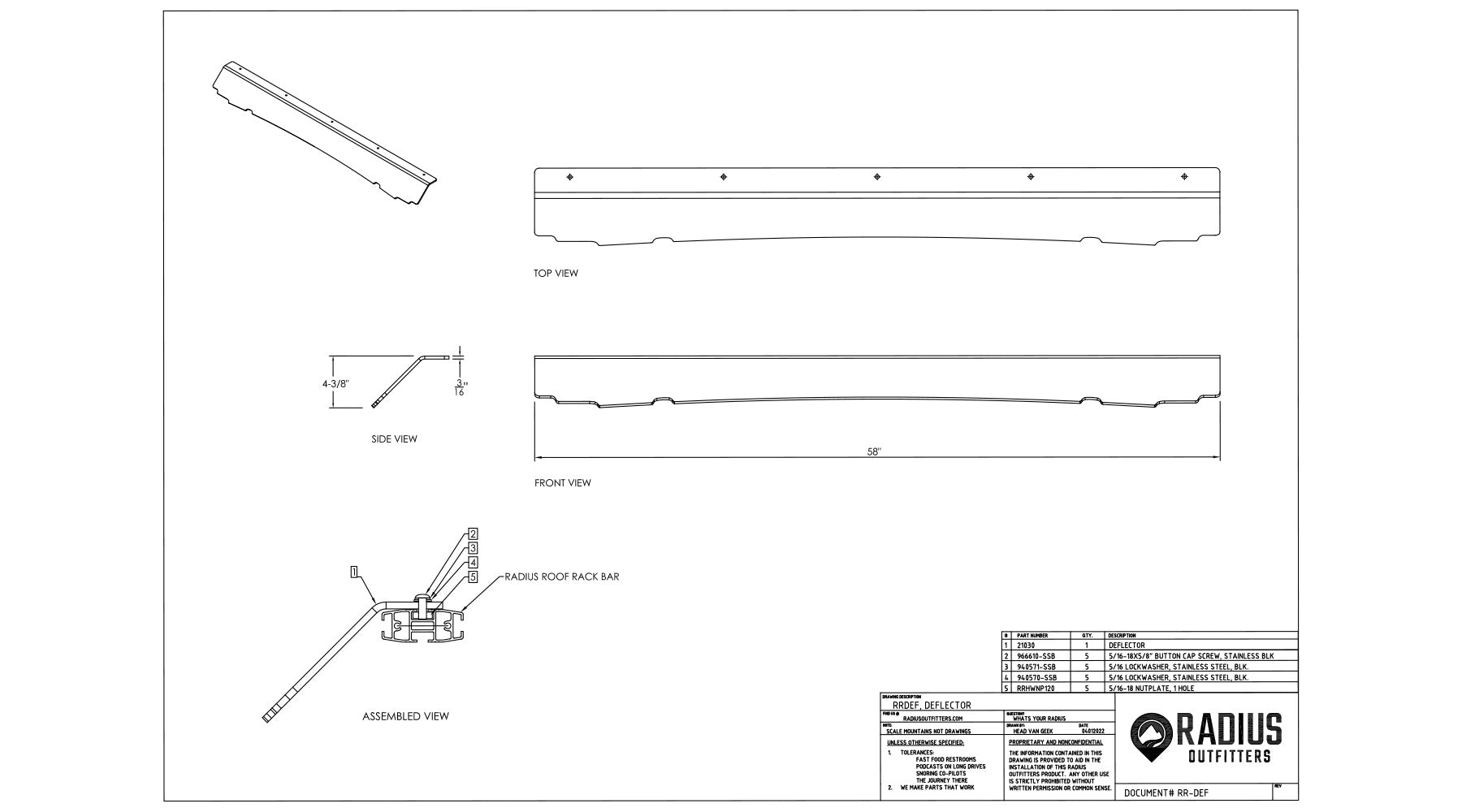 Sprinter Van Wind Deflector - RADIUS OUTFITTERS
